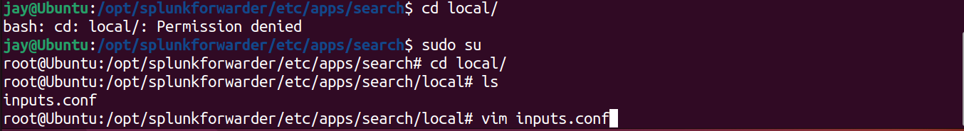 Setting up Splunk Forwarder